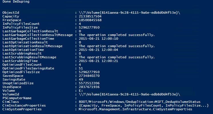 Use Powershell to DeDupe everything on a volume right now!